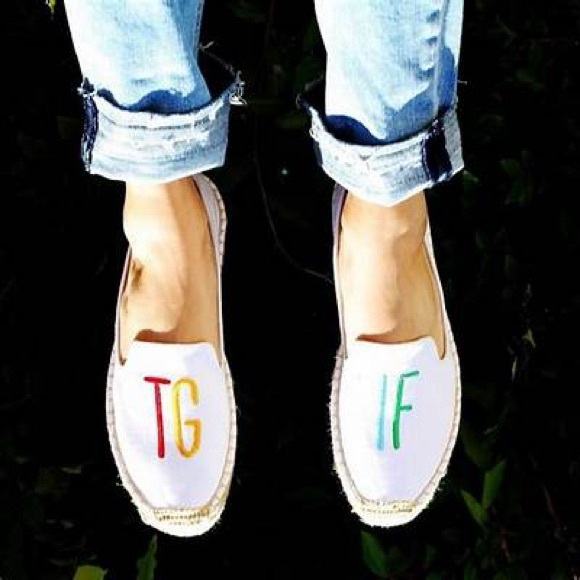 Soludos | Shoes | Soludos White And Red Espadrilles With Vibrant Design ...